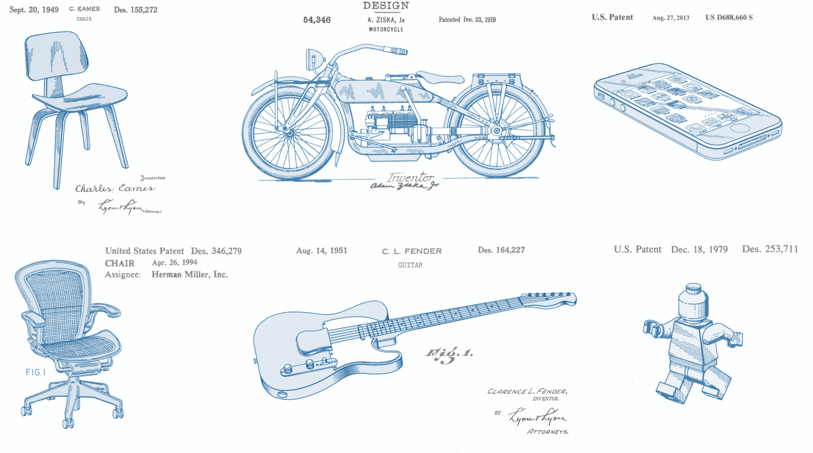 Examples of design patents store